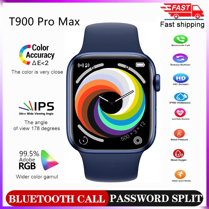 T900 Pro Max Smart Watch Series 7 Ip67 z dwoma przyciskami Mężczyźni Kobiety DIY Zegarek Twarz ...