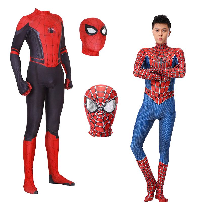 Spider Man Peter Parker Cos Costume Spiderman Bodysuit Adult Kids ...