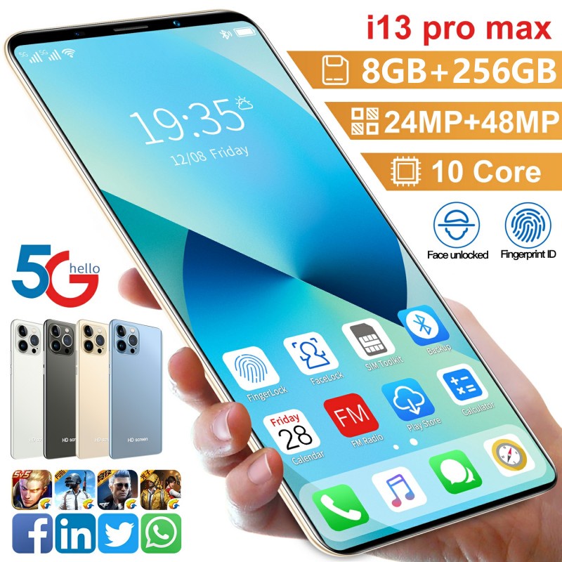I13 Pro Max Smartfon 8+256 GB Podwójna karta Android Telefon | Shopee ...