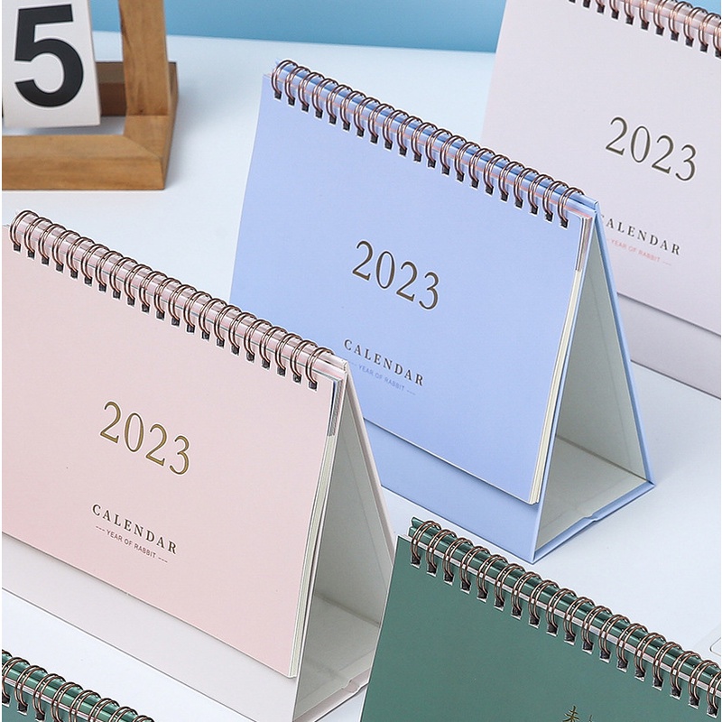 2022-2023 Jednokolorowy kalendarz Prosty Ins Retro Notatnik na biurko ...