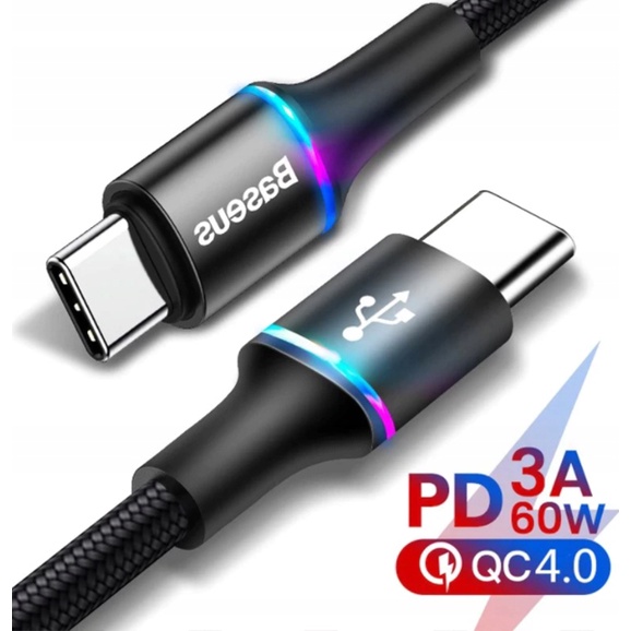 BASEUS KABEL USB-C TYPE-C POWER DELIVERY QC 60W 3A | Shopee Polska