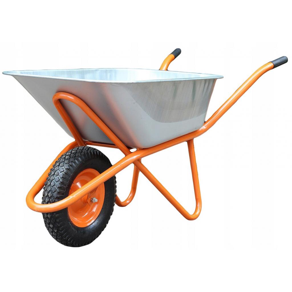 Taczka jednokołowa ogrodowa ocynkowana tłoczona 100L / 140L | Shopee Polska