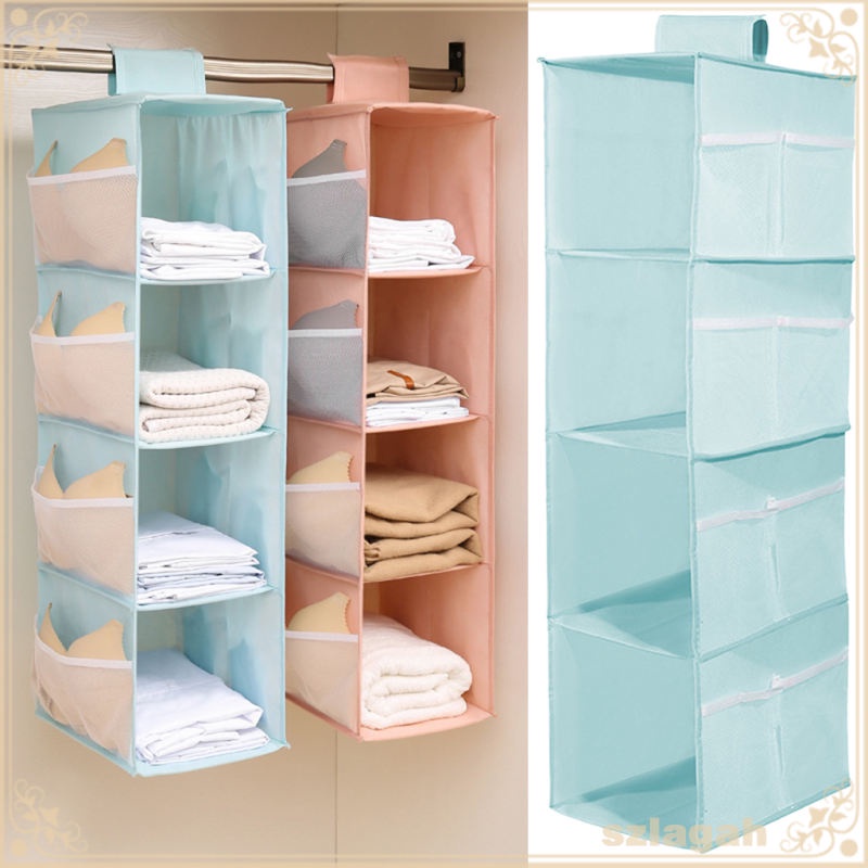 Składany Wiszący Organizer do Szafy 4-Shelf Szafa do Przechowywania ...