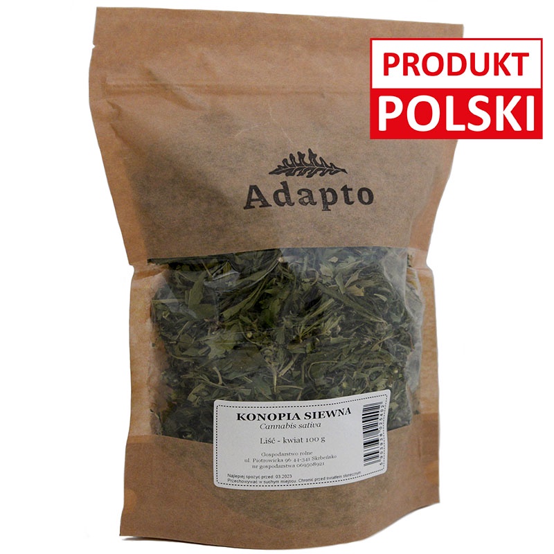 Konopie suszone LIŚĆ KWIAT 100g herbatka konopna Cannabis sativa ...
