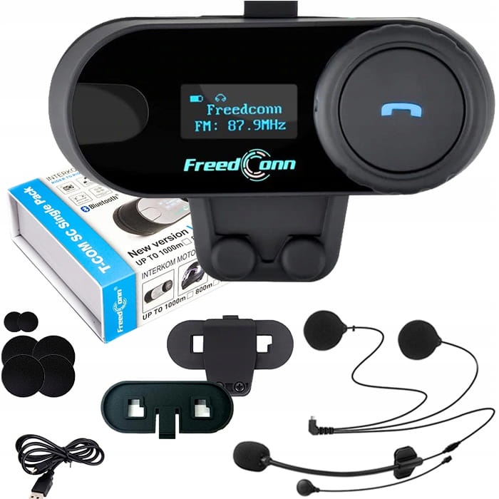 Interkom Bluetooth FreedConn T-Com SC V3 Pro LCD | Shopee Polska