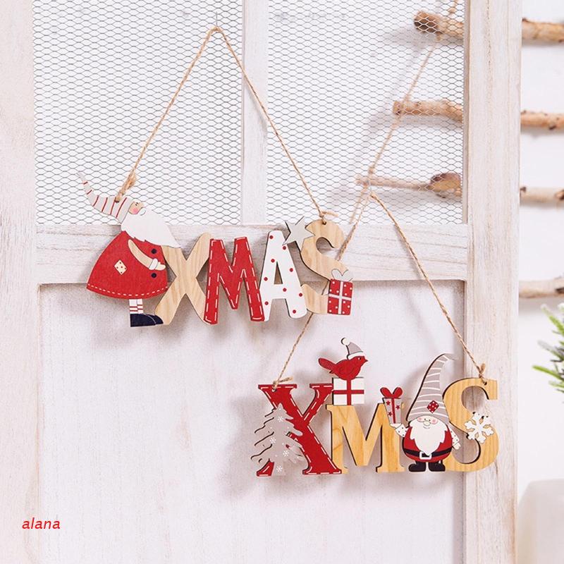 alana Christmas Gnome Ornaments Drewniane wiszące wisiorki choinkowe ...