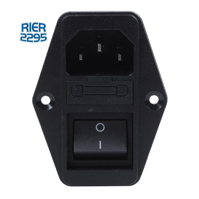 Zaciski lutownicze IEC 320 C14 Filtr EMI Przełącznik łodzi Uchwyt ...