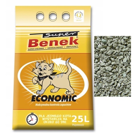 ŻWIREK BENTONITOWY SUPER BENEK EKONOMICZNY 25L | Shopee Polska