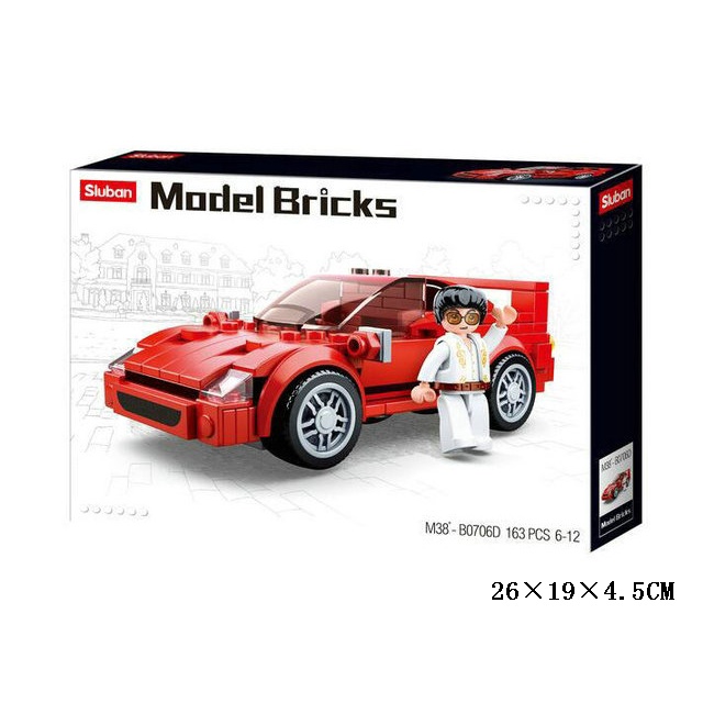 KLOCKI SLUBAN AUTO POJAZD SPORTOWY WYŚCIGÓWKA 163 EL. CITY SAMOCHÓD ...