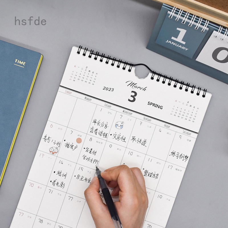 2023 Prosty kalendarz ścienny Tygodniowy miesięczny planer Agenda ...