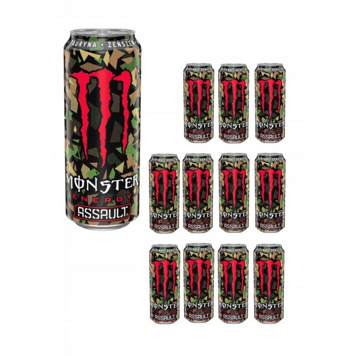 Monster Energy Assault Energetyk 12 x 500ml | Shopee Polska