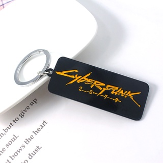 [TT] Cyberpunk 2077 Keychain Letter Engraved Bag Pendant Game Animation ...