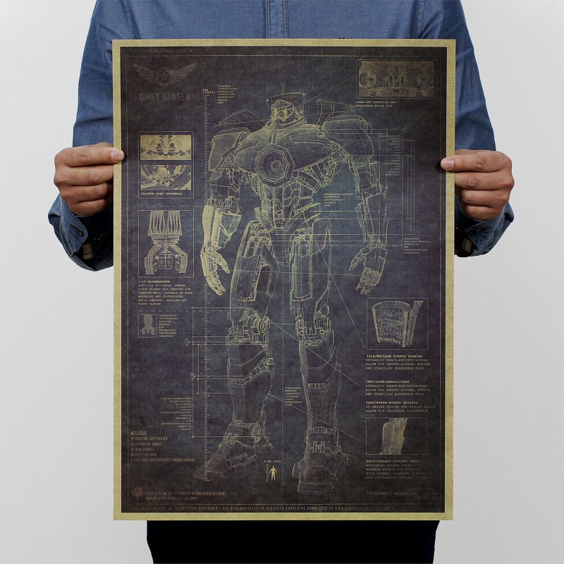 Pacific Rim Jaeger Gypsy Danger Blueprint