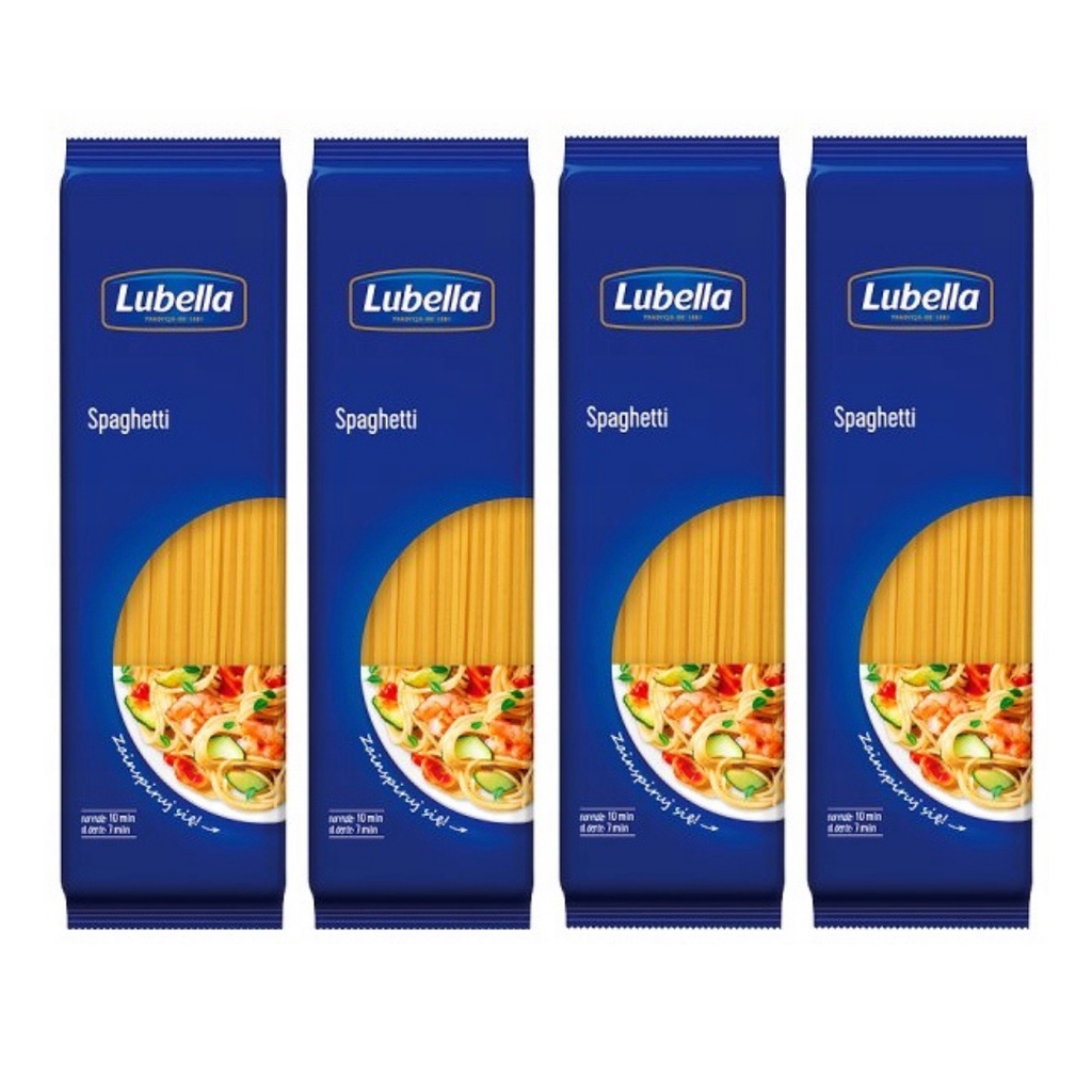 Makaron Lubella Spaghetti 500g 4 sztuki | Shopee Polska