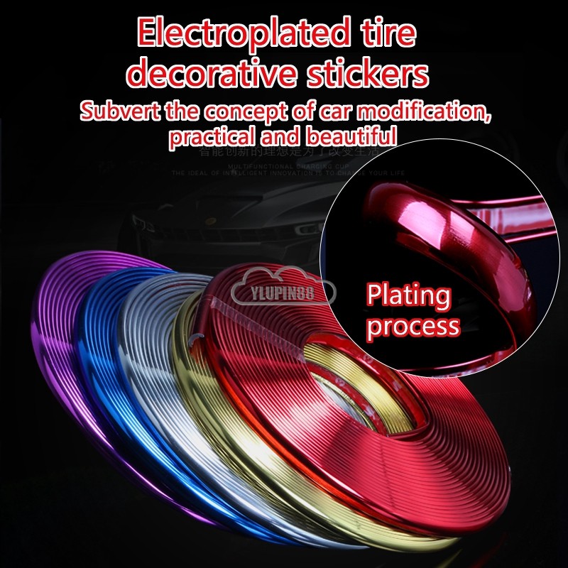 Samochodowa Chromowana Piasta Koła Listwa Obręcz Naklejka Dekoracja ...