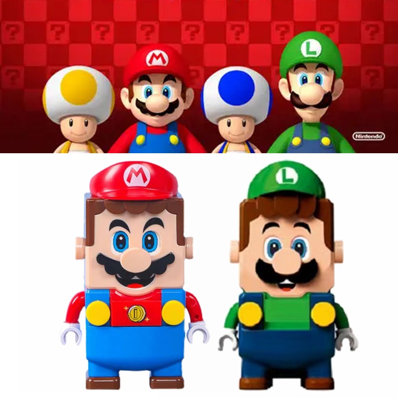【Super Mario】 Mario Luigi minifigurka Model klocki edukacyjne zabawki ...