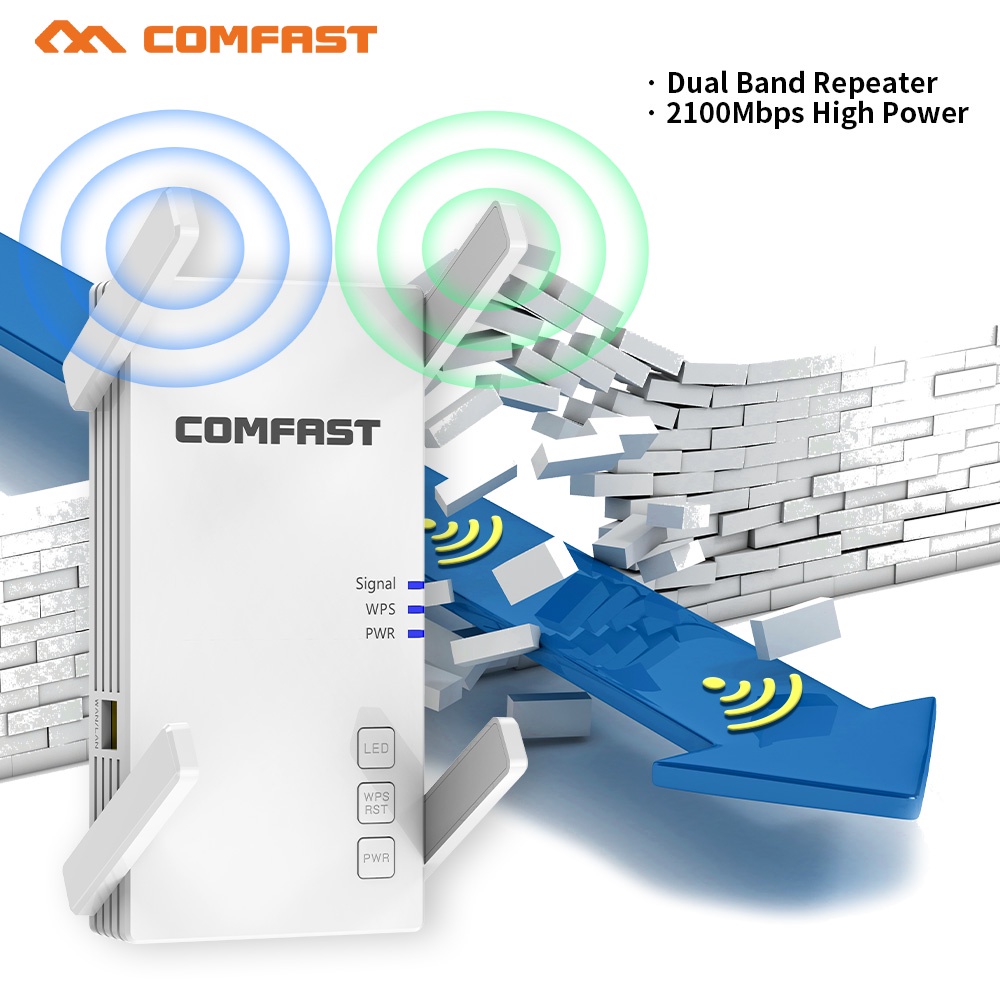 2.4g 5Ghz Bezprzewodowy wzmacniacz WiFi Wi Fi Booster 300M 1200 Mb / s ...