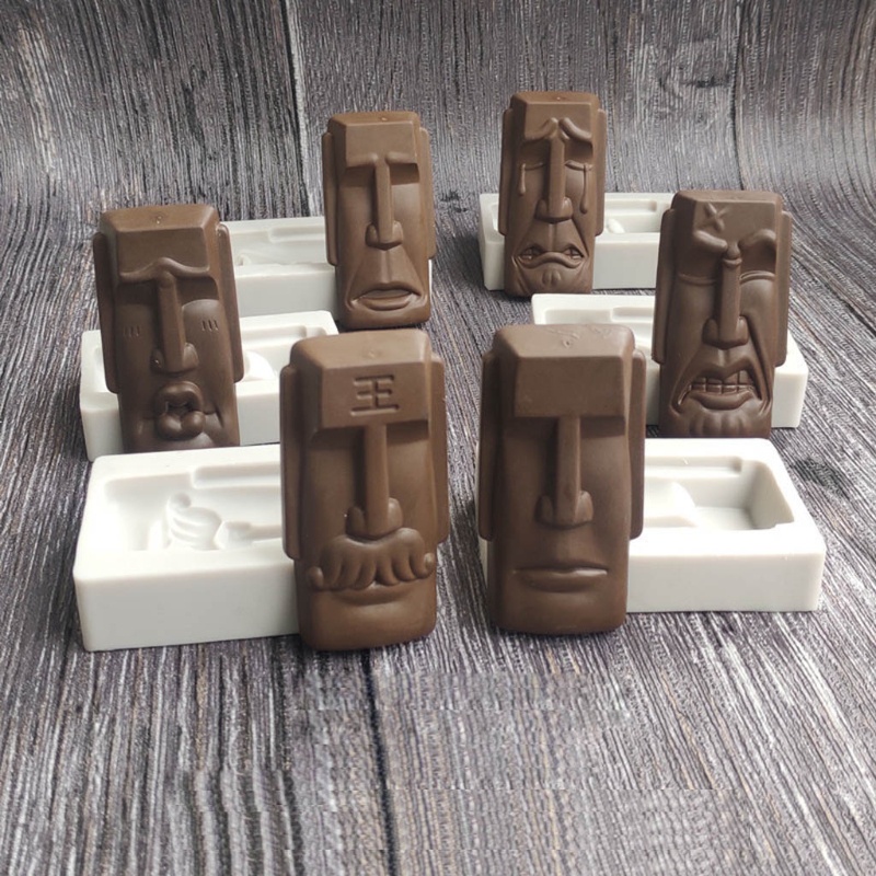 LA Easter Island Moai Monolith Sculpture Resin Mold Chocolates Mold Art ...