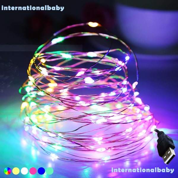 2M 3M 5M 10M 20M Łańcuchy świetlne LED 10M 5M USB Wodoodporne lampki z drutu miedzianego na Boże ...