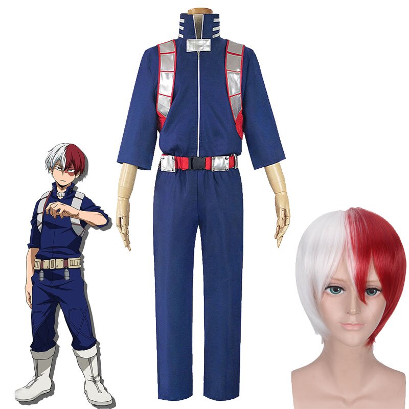 Z Boku no Hero Academia Todoroki Shoto Cosplay kostiumy Anime czerwona ...