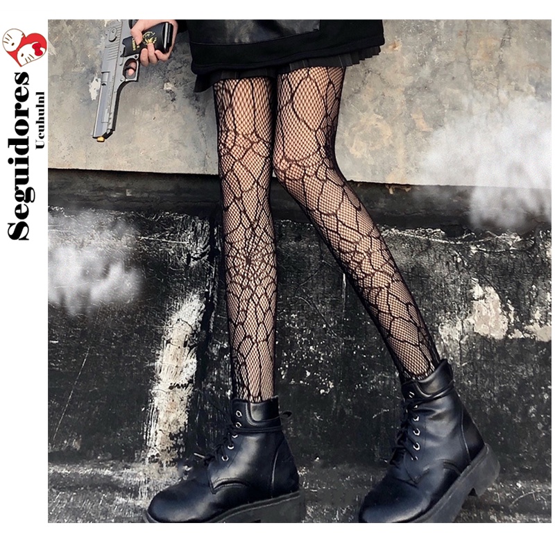 Seksowne rajstopy Harajuku czarne jedwabne rajstopy pająk wiosenne i ...