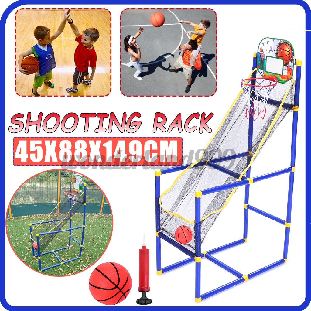 Dzieci Dzieci Indoor Outdoor Basketball Set Shoot Hoop Backboard Basket ...