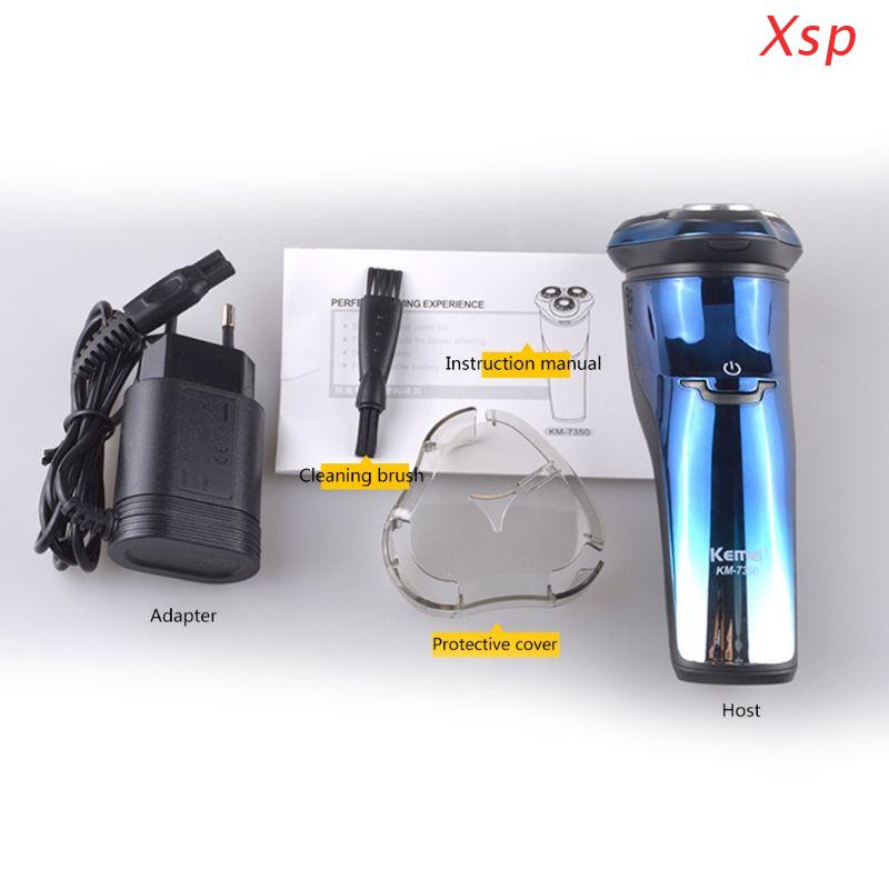 Xsp KM-7350 220V Golarka Elektryczna 3D Pływające Ostrze Maszynka do Golenia Męski Trymer do ...