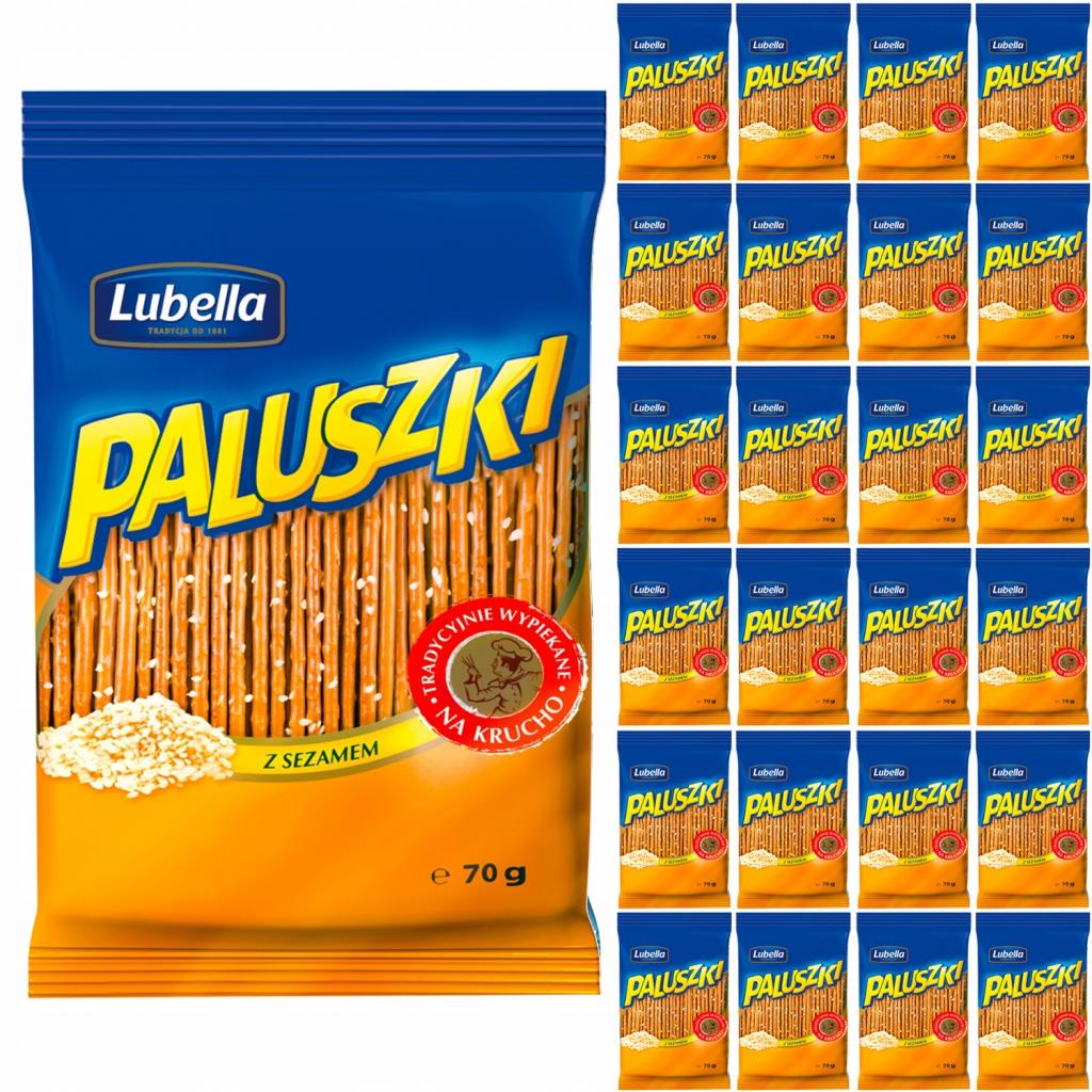Lubella Paluszki z sezamem 25x70g | Shopee Polska