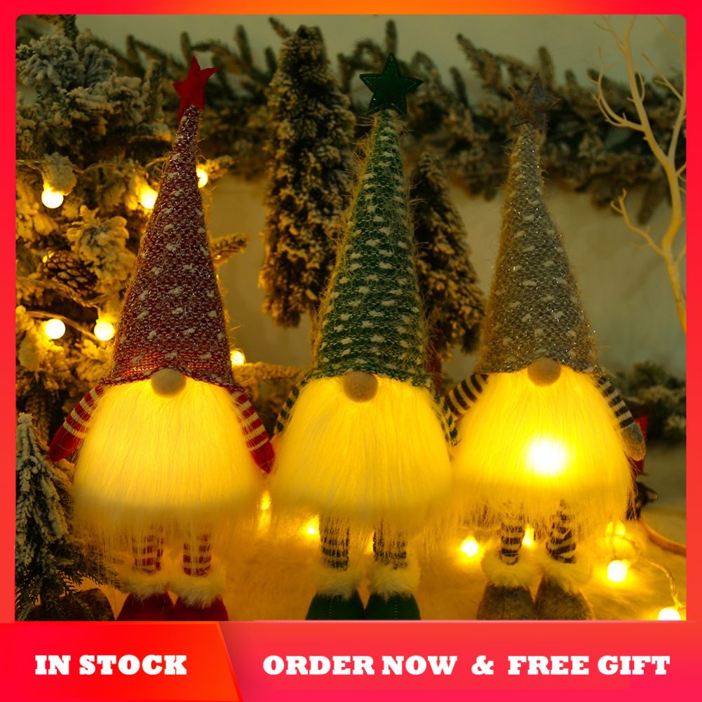 W magazynie Świąteczny Gnome Ozdoby dla lalek LED Świąteczne bez twarzy ...