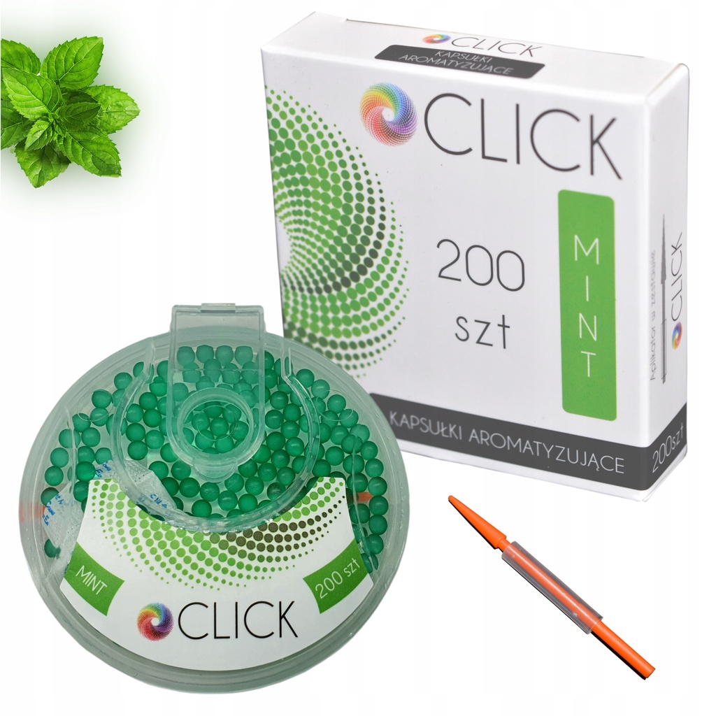 Kulki smakowe do papierosów MIĘTA CLICK 200 szt. | Shopee Polska