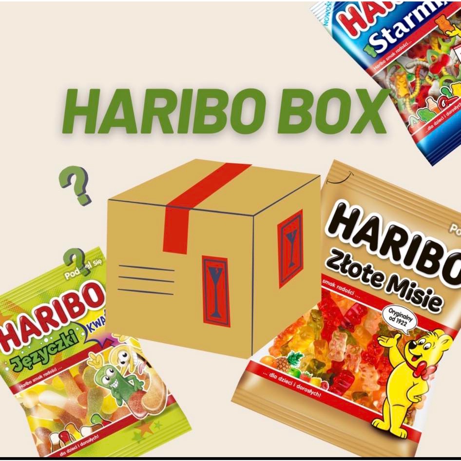 HARIBO BOX, mystery box Pudełko różne rodzaje żelków haribo ŚWIETNY ...