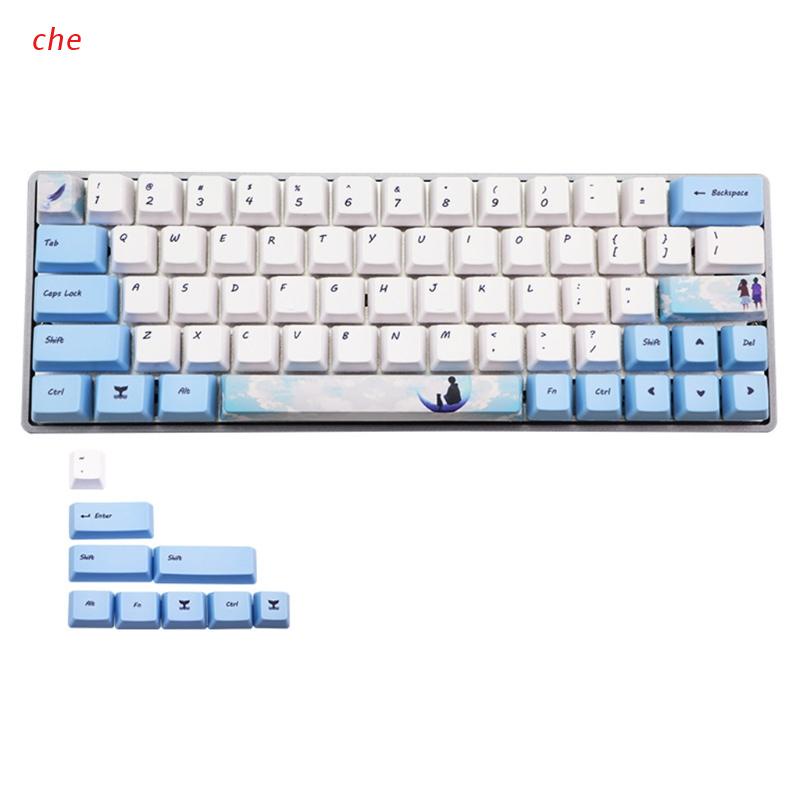 che 72 key Replaceable PBT Keycaps Lettering Keys OEM Injection Key Cap ...