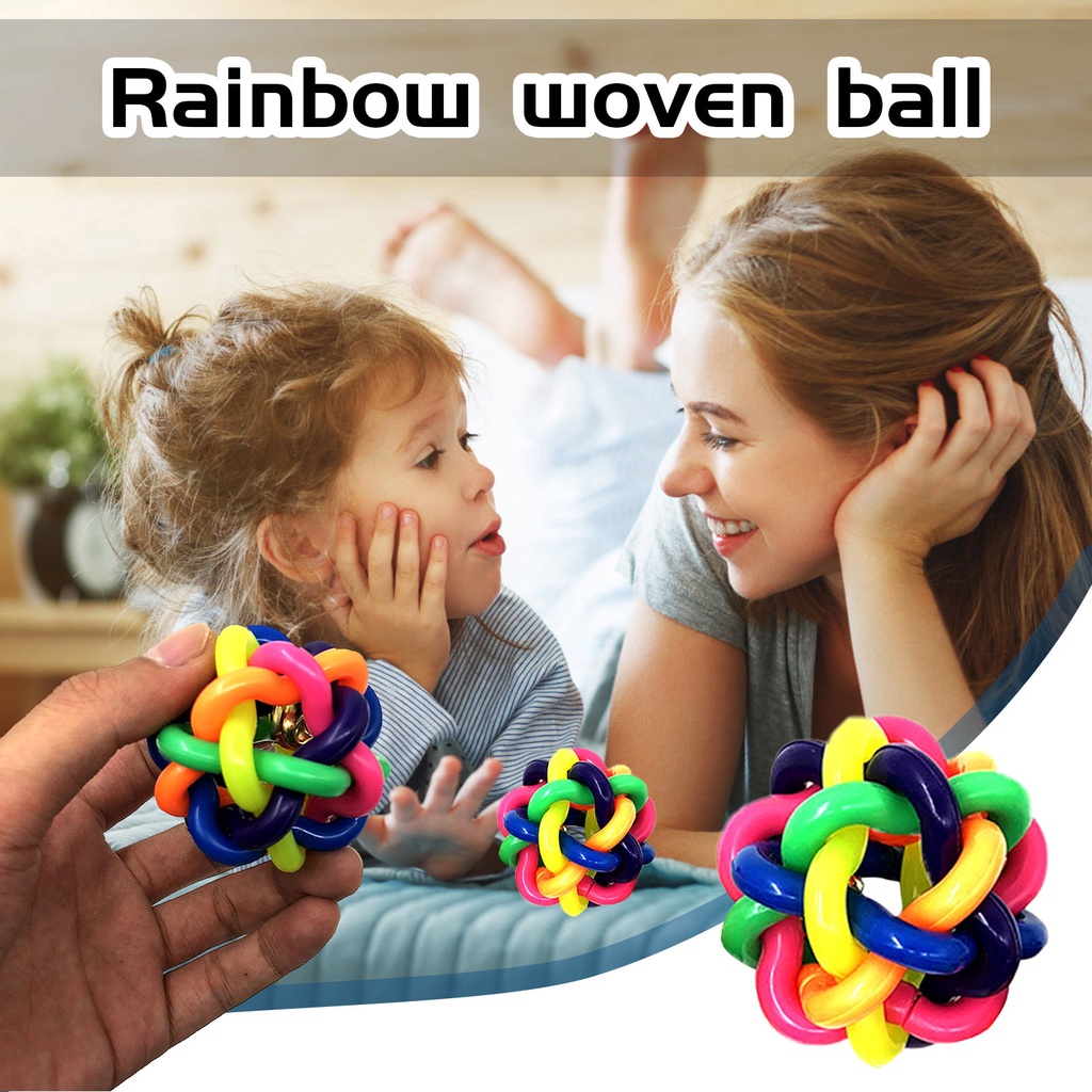 uououo 3pc Kolorowa tęczowa kulka tkacka + Odpowietrznik zabawka ...