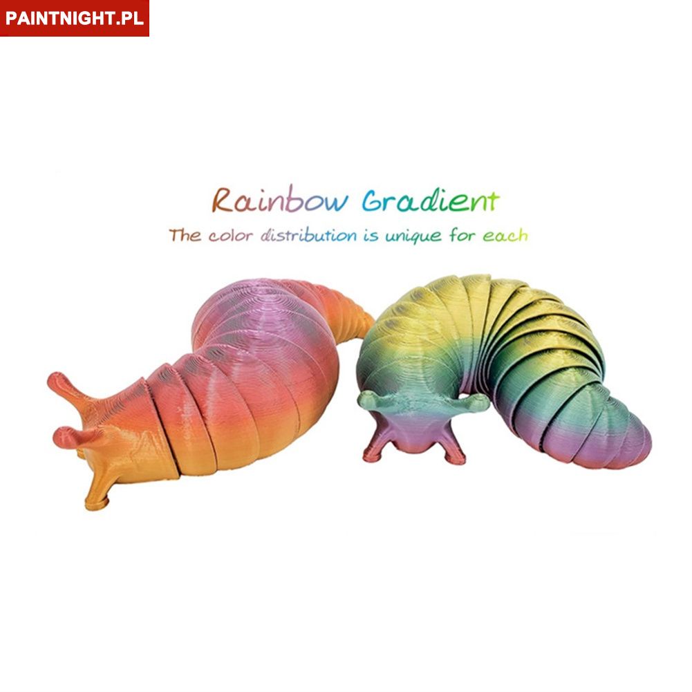 Fidget Slug Articulating Stim Toy,3D Printed Articulated Sticky Stretch ...