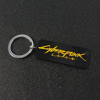 [TT] Cyberpunk 2077 Keychain Letter Engraved Bag Pendant Game Animation ...
