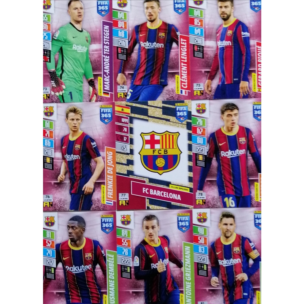 PANINI FIFA 365 2022 KOMPLET 9 KART FC BARCELONA | Shopee Polska