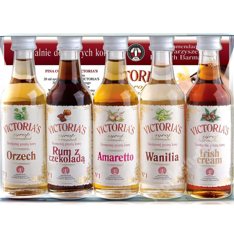 Victoria Cymes Syrop do kawy i deserów Zestaw 5 x 50 ml | Shopee Polska