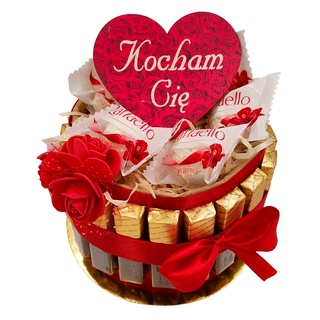 Tort Merci Raffaello Kosz Prezentowy Zestaw Słodyczy Upominek Prezent ...