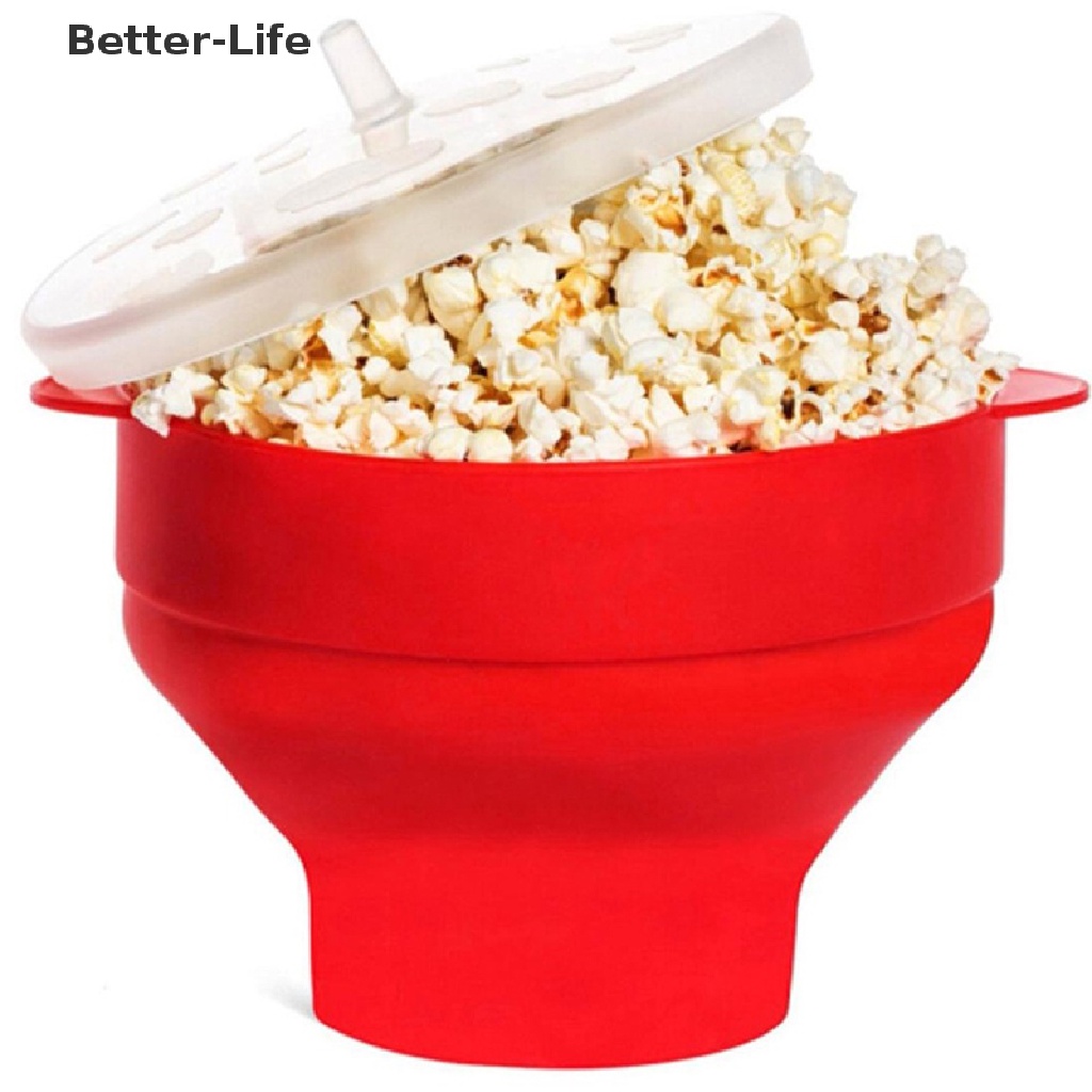 [Better] Popcorn Kuchenka mikrofalowa Silikonowa czerwona DIY Popcorn ...