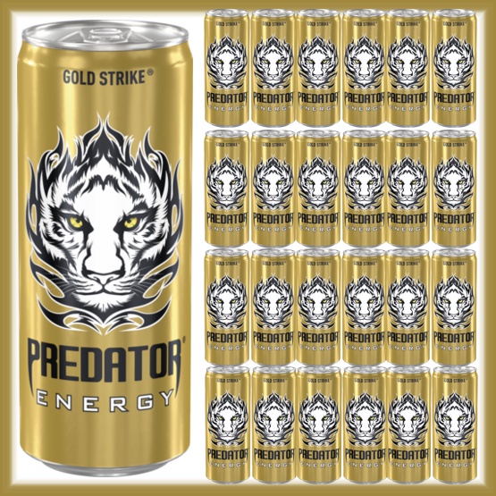 24 SZT PREDATOR Energy 250ml NAPÓJ ENERGETYCZNY Gold Strike | Shopee Polska