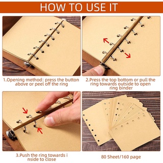 A7 Klasyczny Notatnik Do Pisania W Stylu Vintage Z Wytłaczaną Skórzaną ...