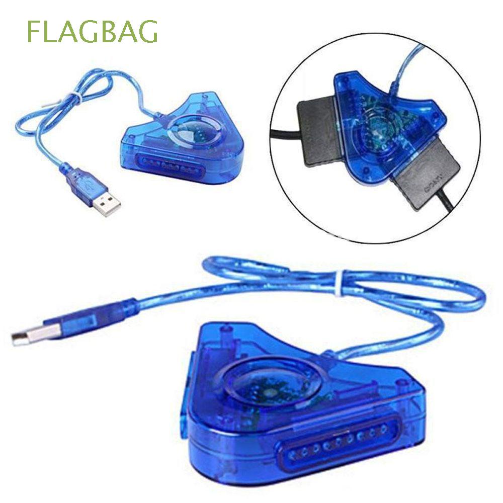 FLAGBAG Porta PS2 Handle Converter Dual Ports PS2 Wired Handle To PC ...