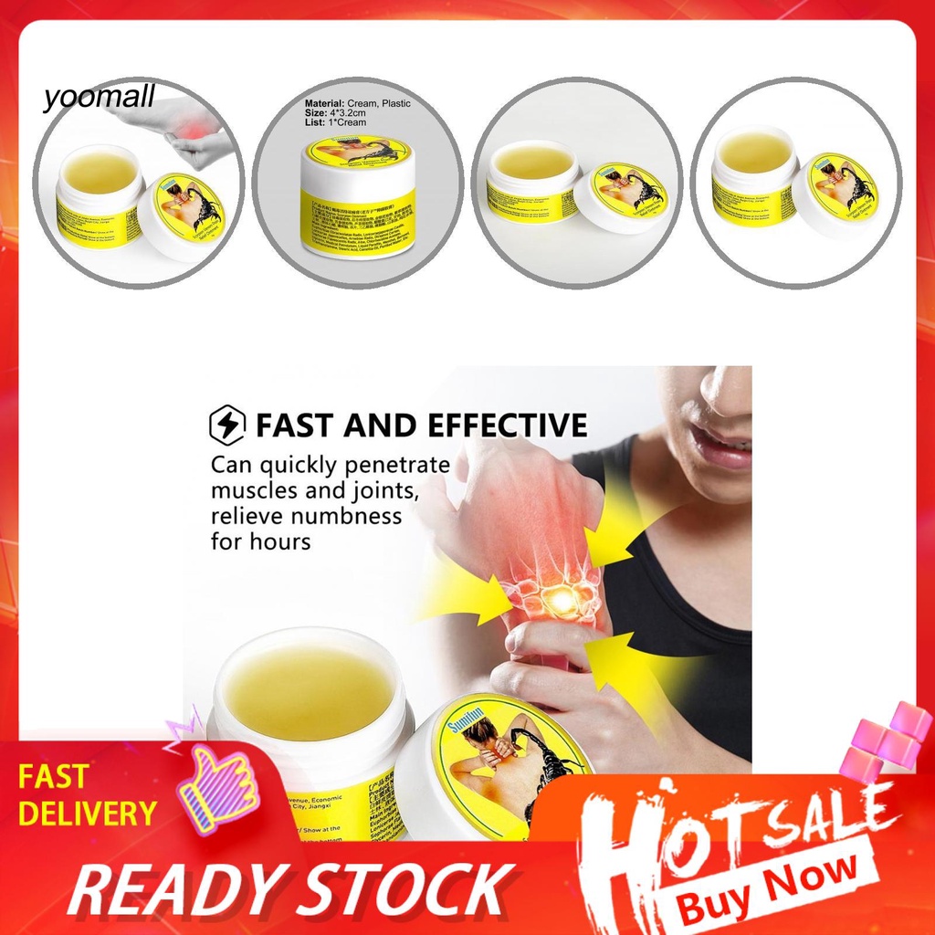 yoomall Non-Greasy Scorpion Cream Scorpion Venom Analgesic Arthritis ...