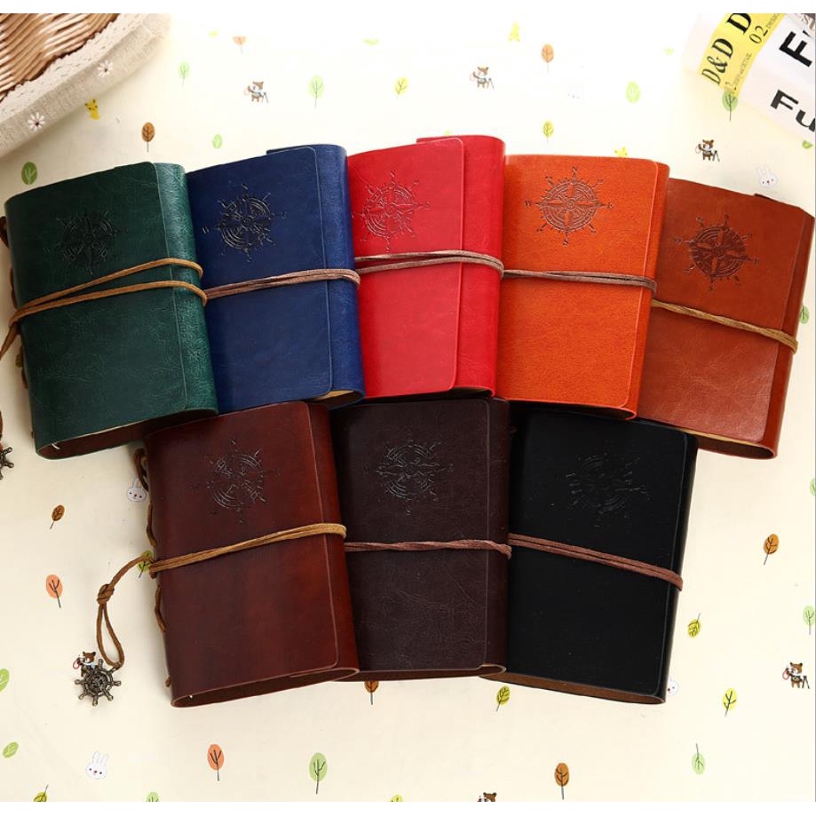 A7 Klasyczny Notatnik Do Pisania W Stylu Vintage Z Wytłaczaną Skórzaną ...