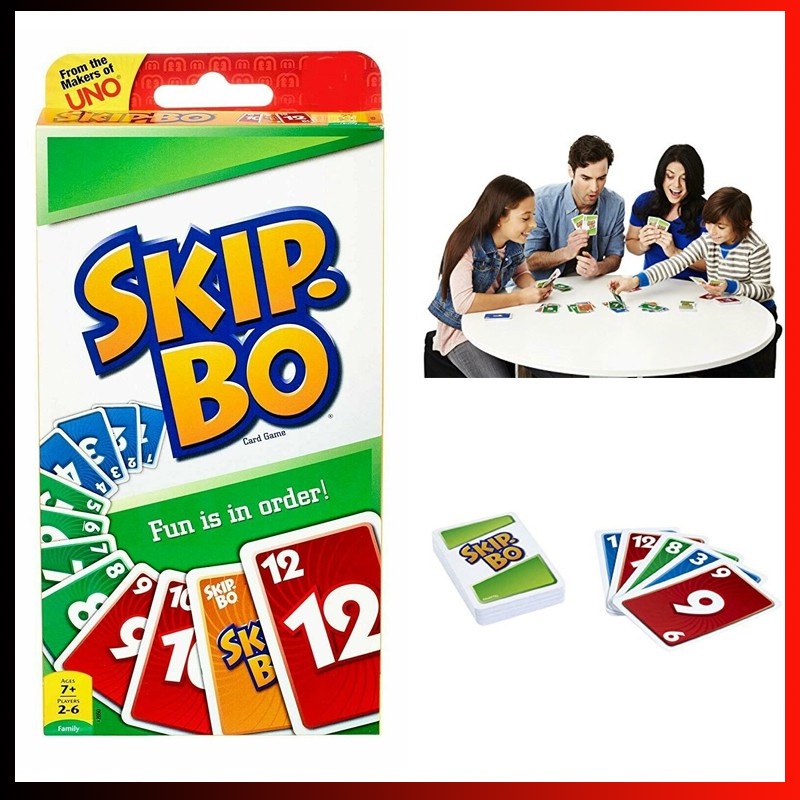 Gra Karciana Skip Bo Szybka Zabawa Rodzinna Gra Planszowa Na Karty Gra ... Gra Karciana Skip Bo Szybka Zabawa Rodzinna Gra Planszowa Na Karty Gra ...