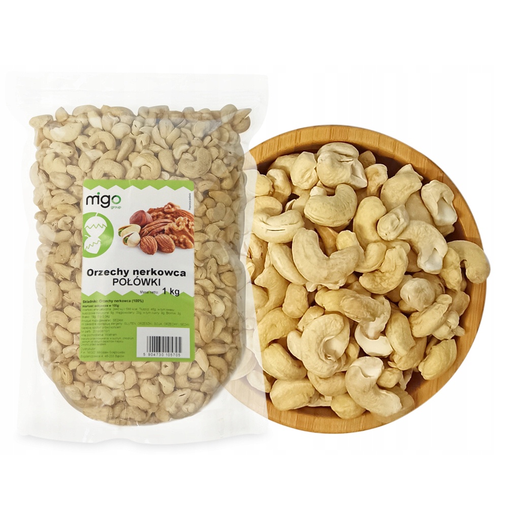 ORZECHY NERKOWCA 1kg POŁÓWKI Nerkowce 1000g | Shopee Polska