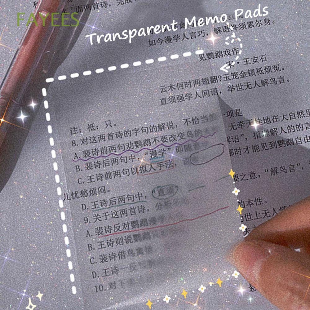 Fayees Prosty notatnik PET Wodoodporna naklejka Planner Przezroczyste ...