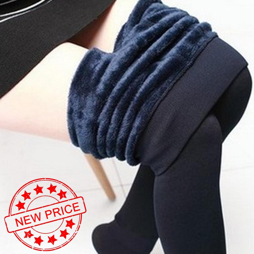 Legginsy z Wysokim Stanem dla Kobiet Zimowe Ciepłe Rajstopy z Podszewką ...