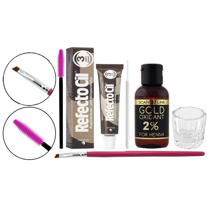 Zestaw Henna Refectocil 3,0 Utleniacz Kieliszek Pędzel | Shopee Polska