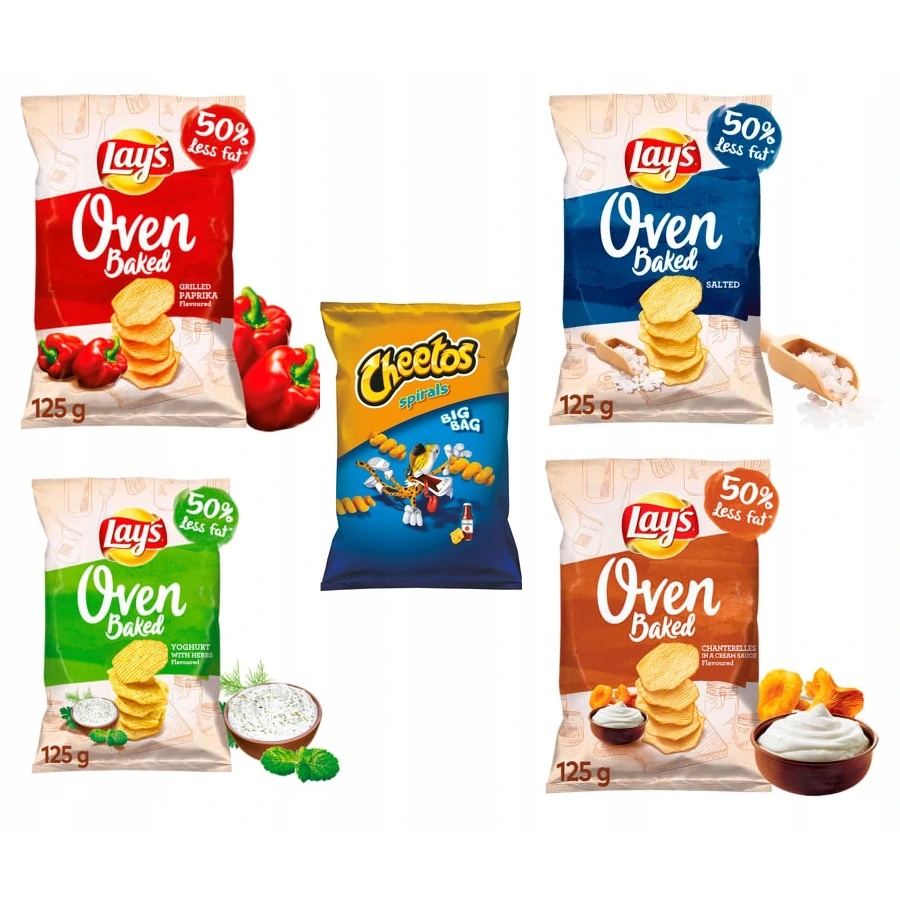 CHIPSY PIECZONE LAYS PAKIET 4 SMAKI GRATIS CHEETOS SPIRALS | Shopee Polska